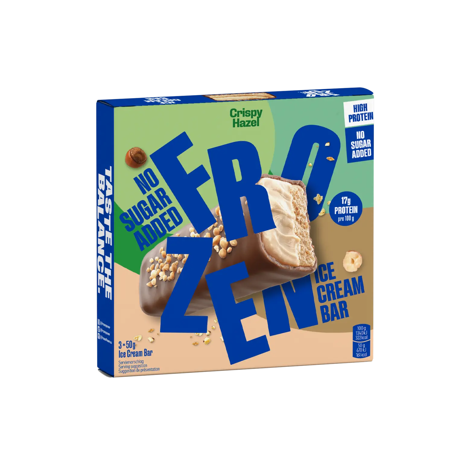 Crispy Hazel - Knackiger Haselnuss Eisriegel | Frozen Power